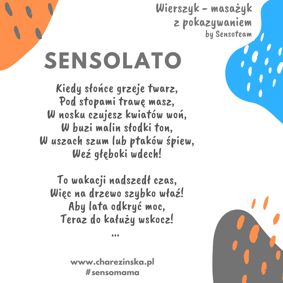 Sensolato - wierszyk - masażyk - Wspieranie Rozwoju Dzieci